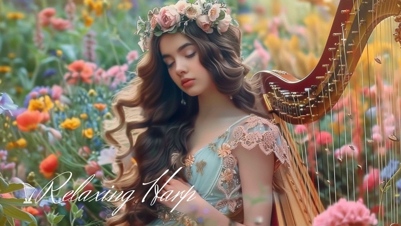 Healing Harp Music | Therapeutic Instrumentals for Body Relaxation and ...