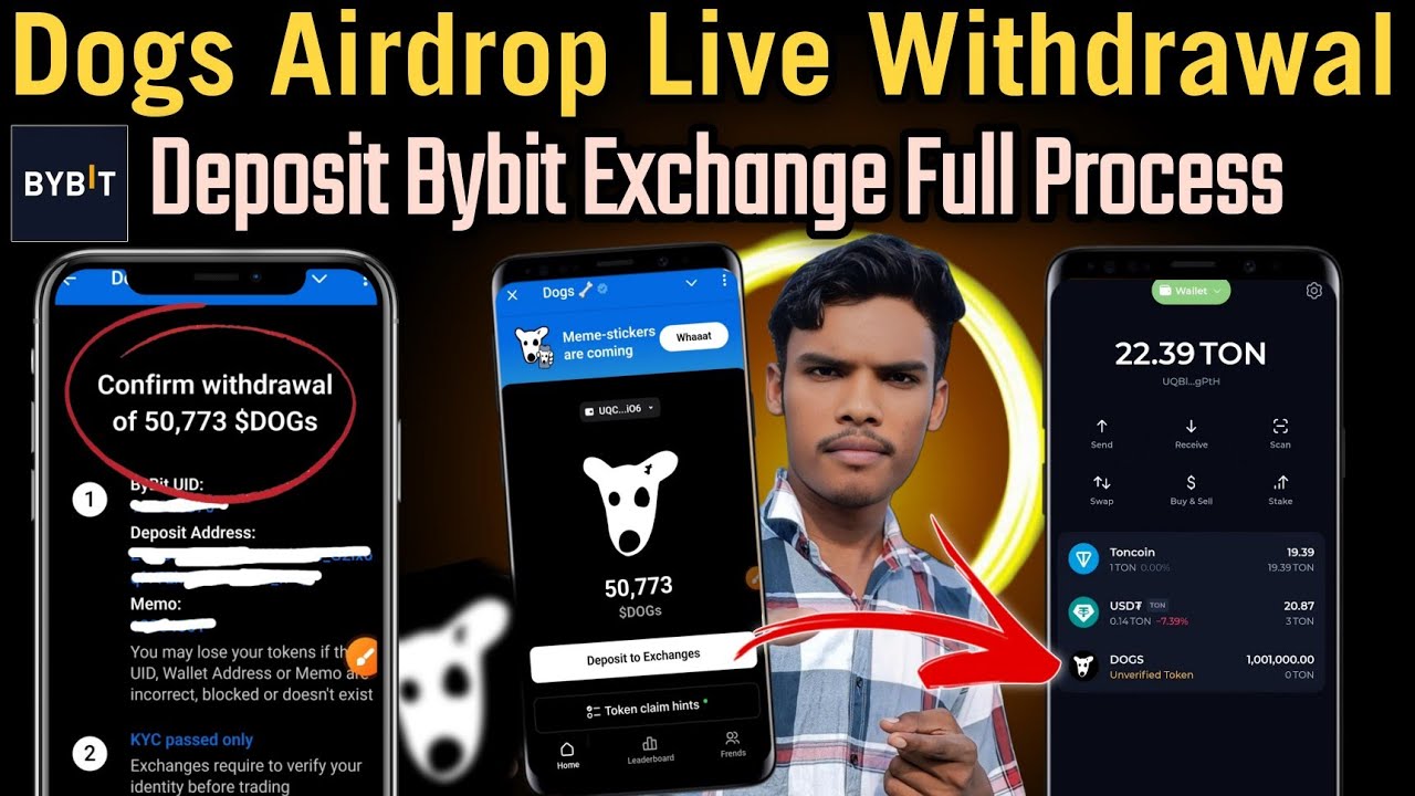 Dogs Airdrop Withdrawal In Bybit | Deposit To Exchange Full Process ...