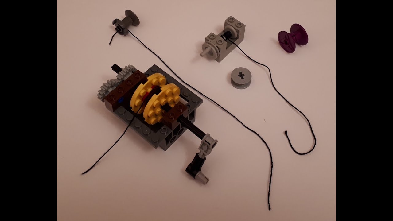 Building a Spool and Winch with LEGO Technic - YouTube