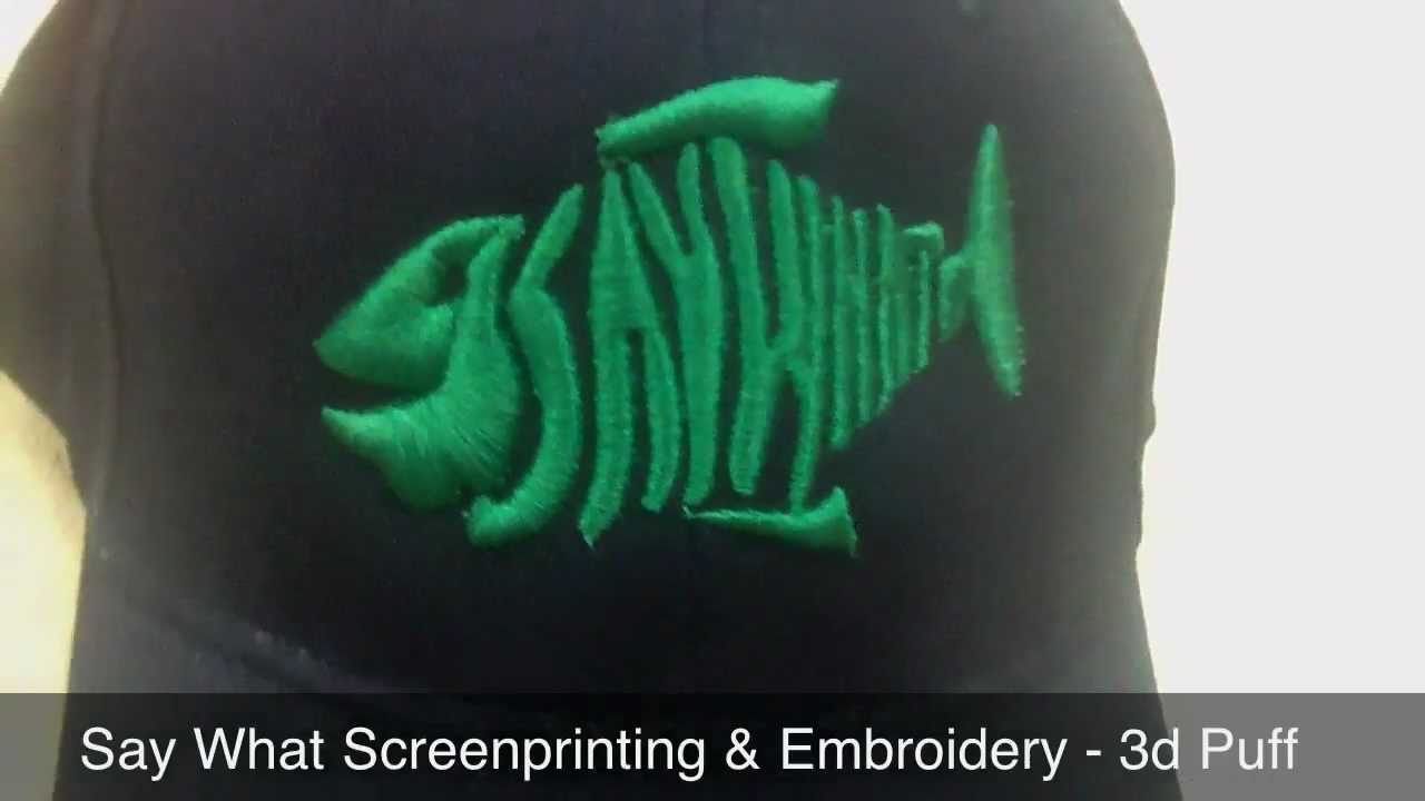 3d Puff Embroidery - YouTube