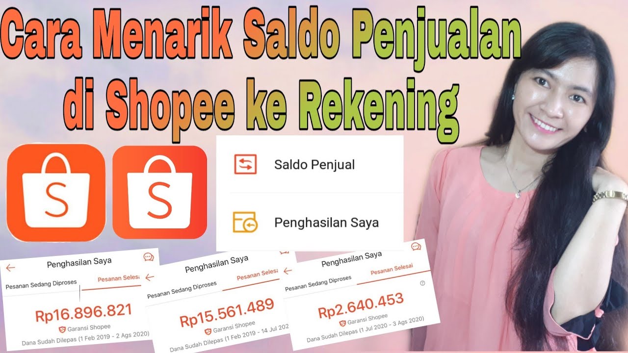 TUTORIAL SHOPEE - CARA MENARIK SALDO PENJUALAN DI SHOPEE KE REKENING ...