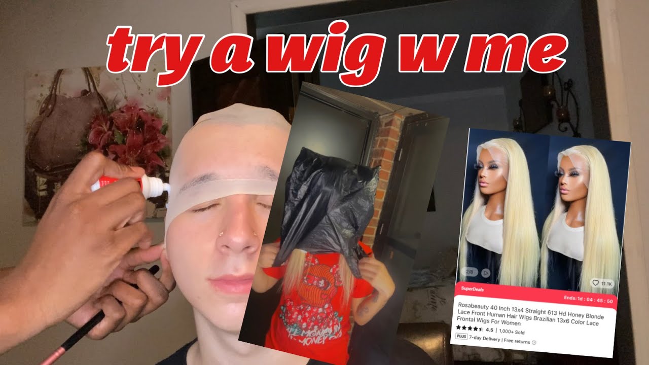 try a wig w me vlog - YouTube
