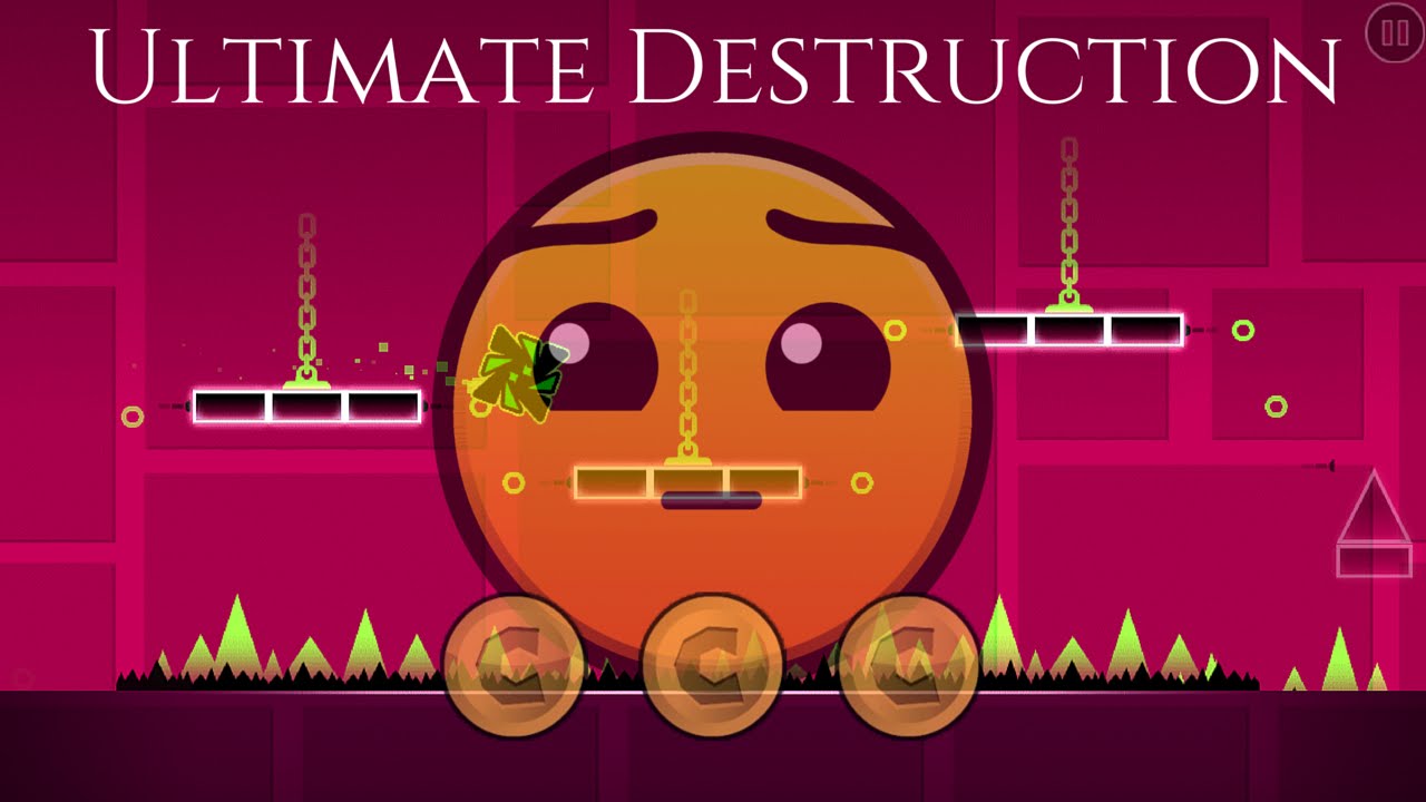 Geometry Dash - Ultimate Destruction - Hard level (3 bronze coins ...