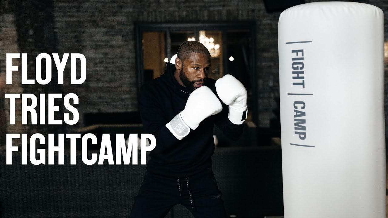 Boxing Legend Floyd Mayweather Tests the FightCamp Bag - Epic Reaction ...