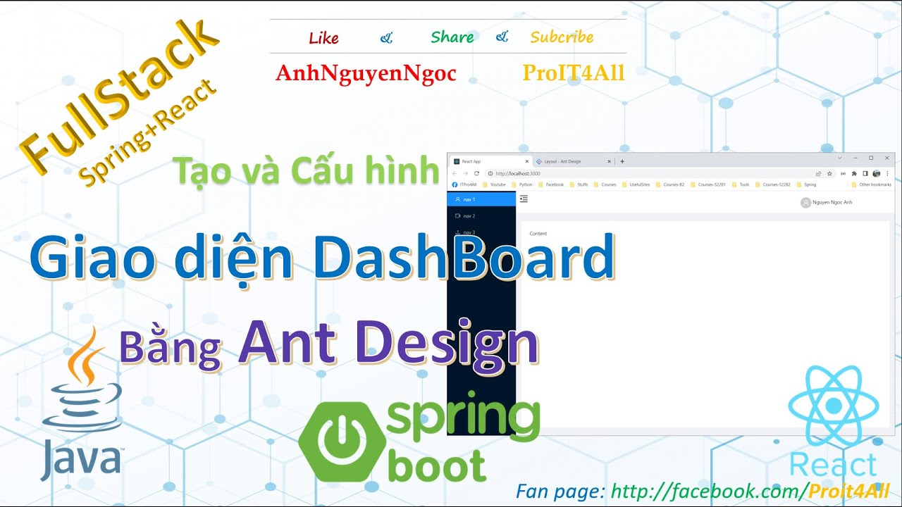 #2.2 Tạo trang Dashboard cho phần quản trị bằng Ant Design, Frontend ...