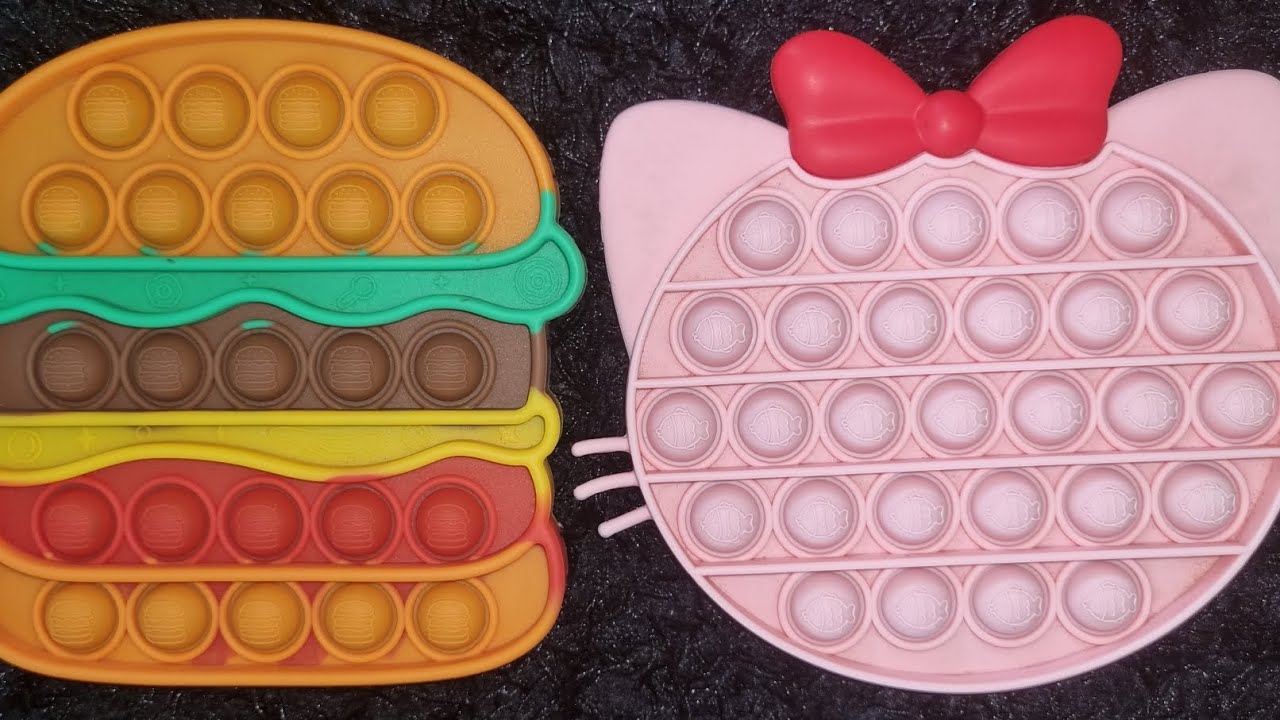 Hello kitty and burger pop it #popit - YouTube