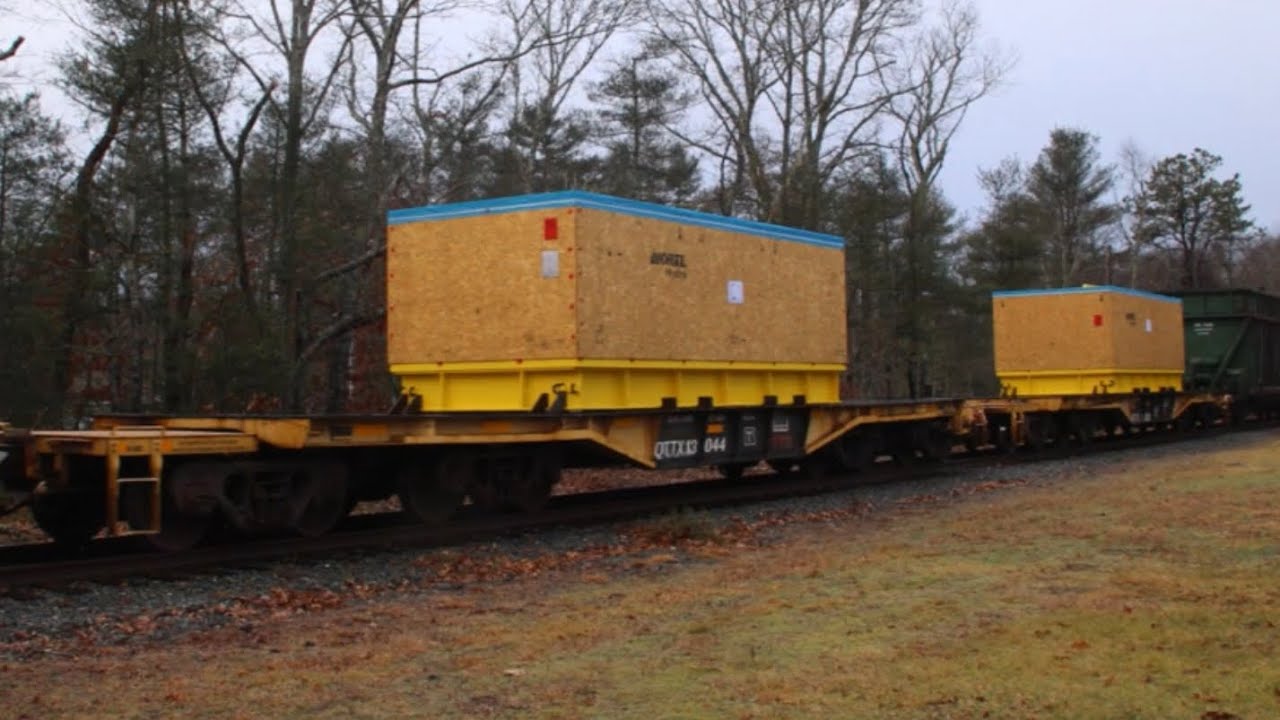 Mass Coastal moves offshore wind components by rail - Cape Cod, MA - 1 ...