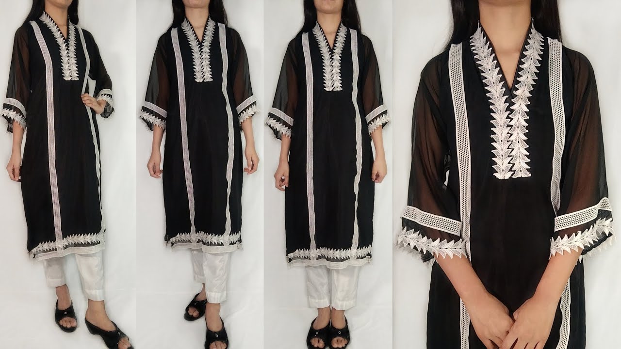 most beautiful Pakistani style kurti cutting and stitching/Designer ...