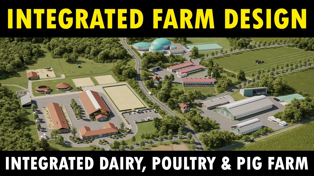 Integrated Cow, Chicken, Pig Farm Design | Integrated Dairy, Poultry ...