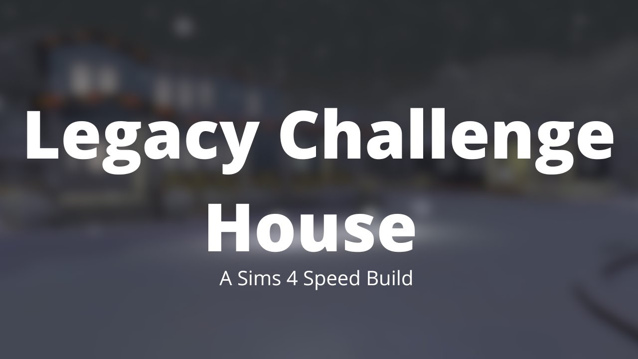 Legacy Challenge House | Speed Build - YouTube