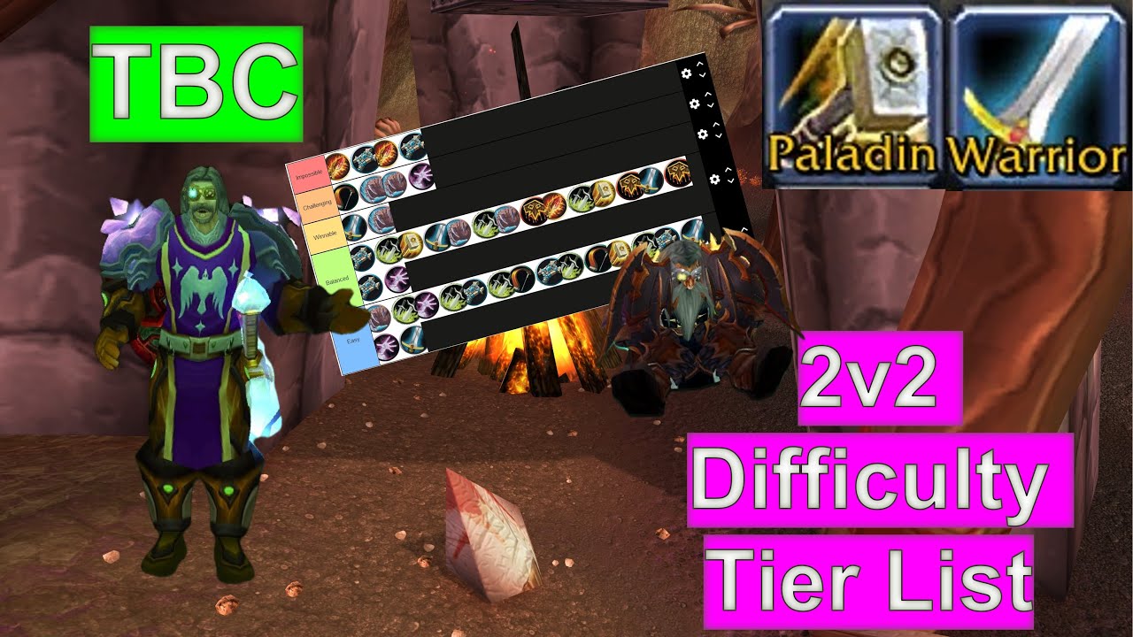 TBC ARENA 2v2 Season 2 & 3 Tier List Paladin Warrior - YouTube