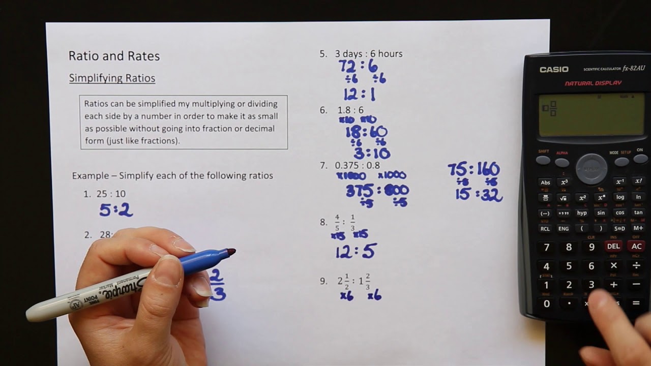 Ratios and Rates Part 2 - Simplifying Ratios - YouTube