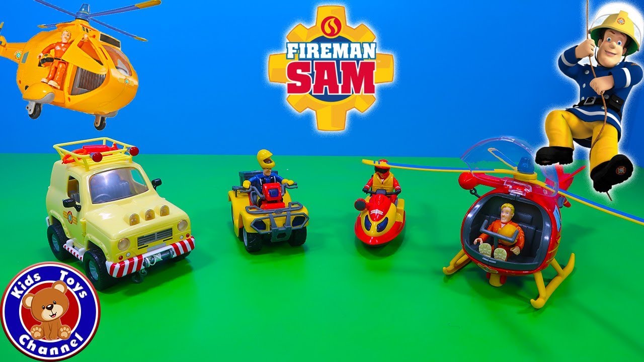 Fireman Sam car truck helicopter quad jeep unboxing 👨‍🚒🔥🚒⎢Kids Toys ...