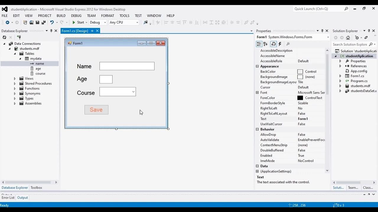 Use Of Database Without Installing SQL Server Using Visual Studio - YouTube