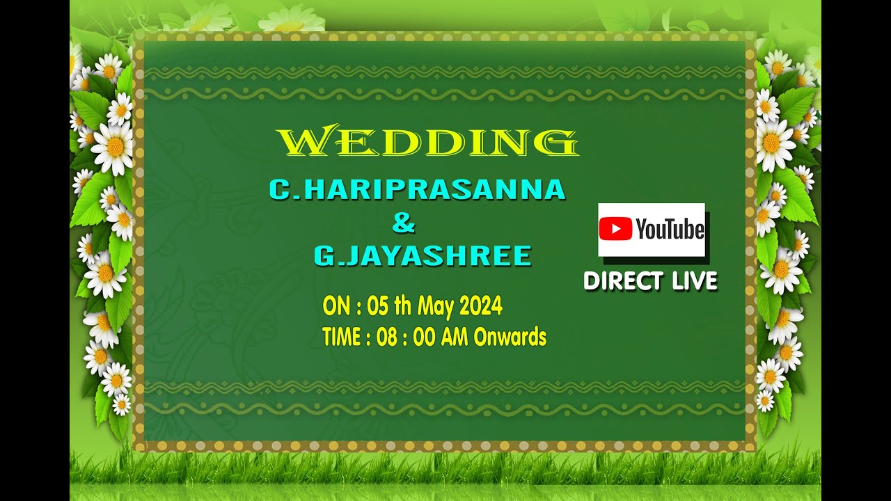 PRASANNA Weds JAYASHREE - YouTube