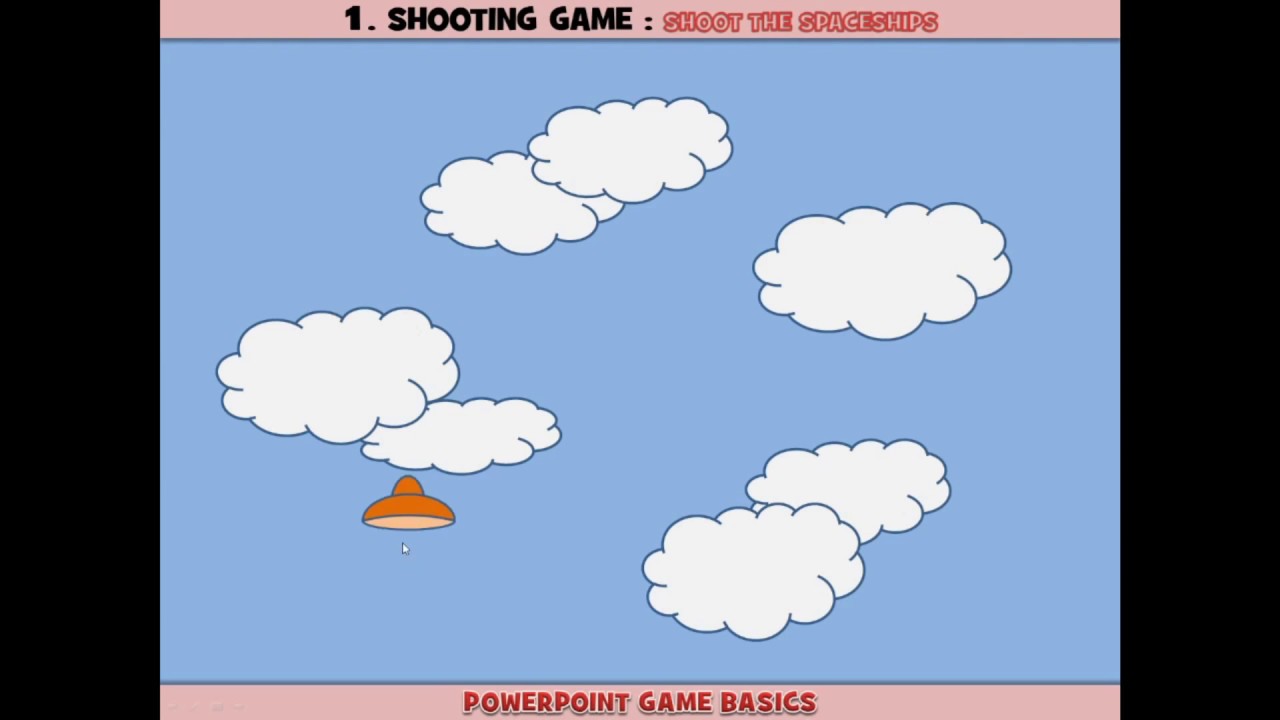 MAKE A BASIC SHOOTING GAME IN POWERPOINT - Shoot the Spaceships - YouTube