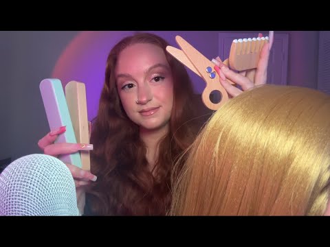 ASMR Girl In The Back Of Class Gives You A Wooden Haircut💇‍♀️ (scalp ...