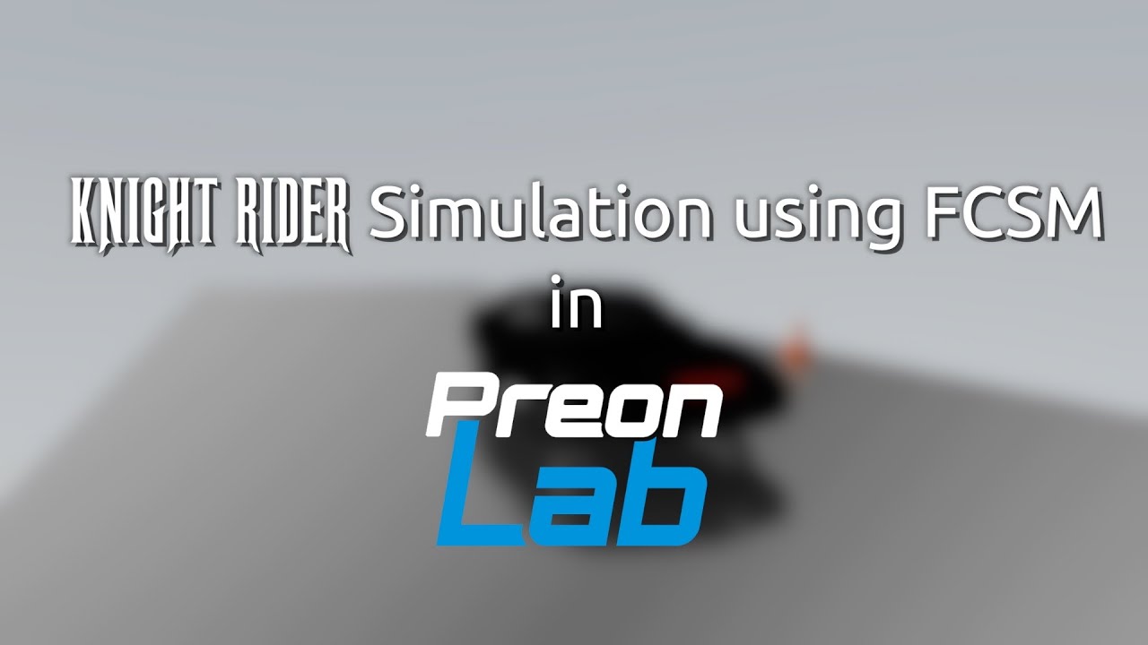 Knight Rider Simulation using Full Car Suspension Model in PreonLab 6.2 ...
