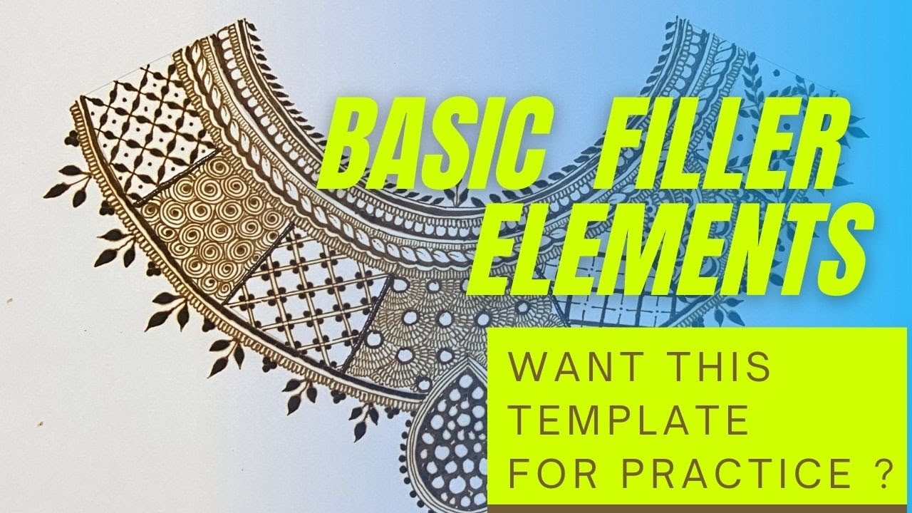 Mehndi for beginners | Practice Basic Filler elements in mehendi ...