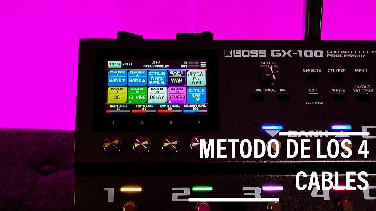 Boss GX - 100 - Método de los 4 cables explicado - YouTube