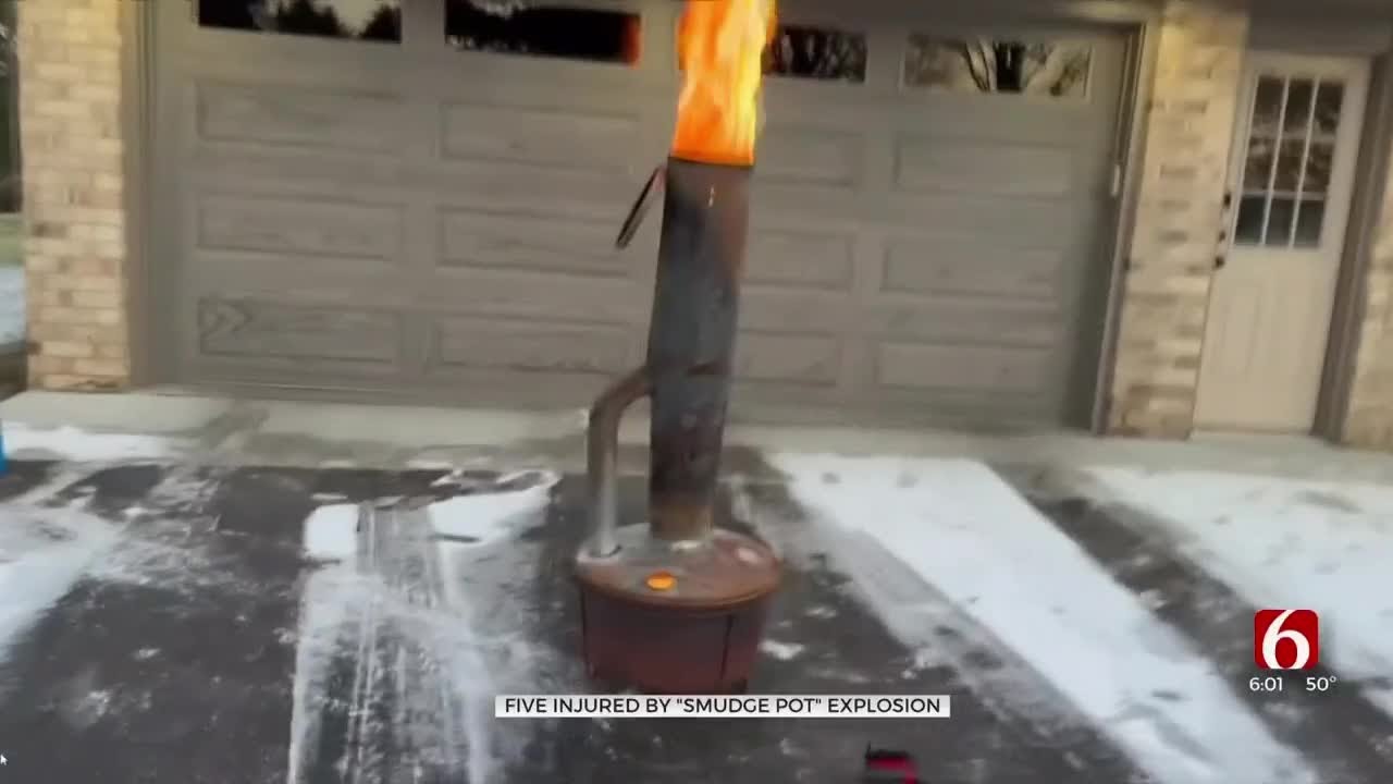 5 Burned, Being Treated After Smudge Pot Explosion - YouTube