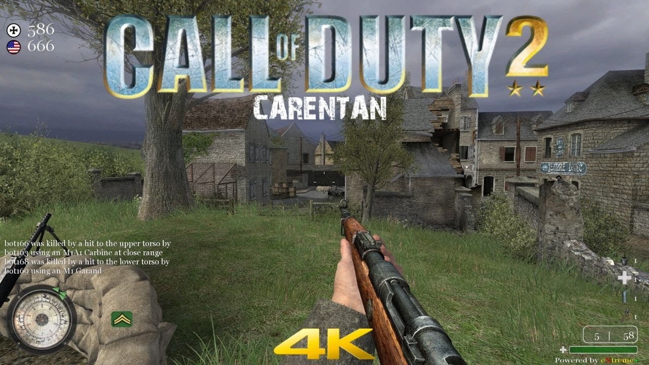 Call of Duty 2 Multiplayer 2020 Carentan 4K - YouTube