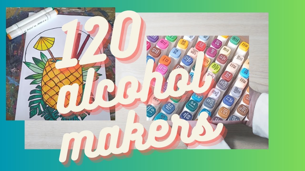 #alcohol makers art/120 world second largest set of alcohol markers ...