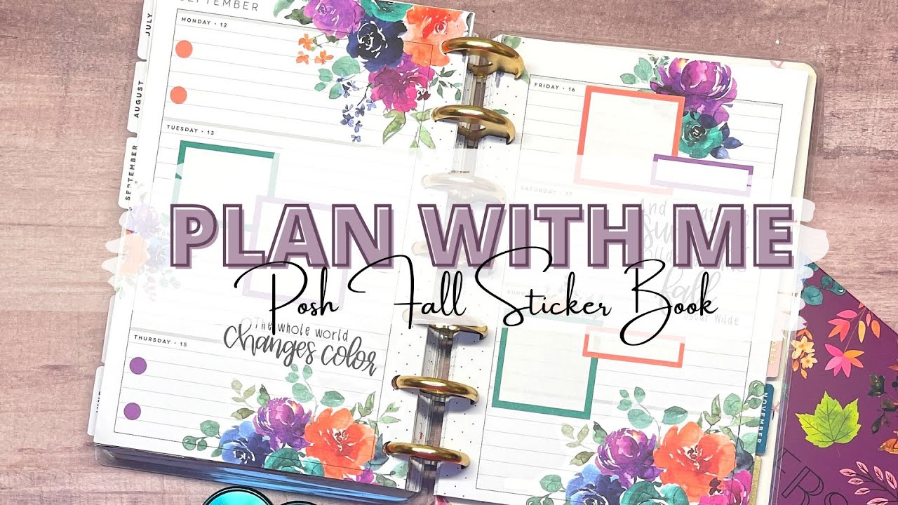 PLAN WITH ME - MINI HORIZONTAL HAPPY PLANNER - POSH FALL LIVE LOVE POSH ...