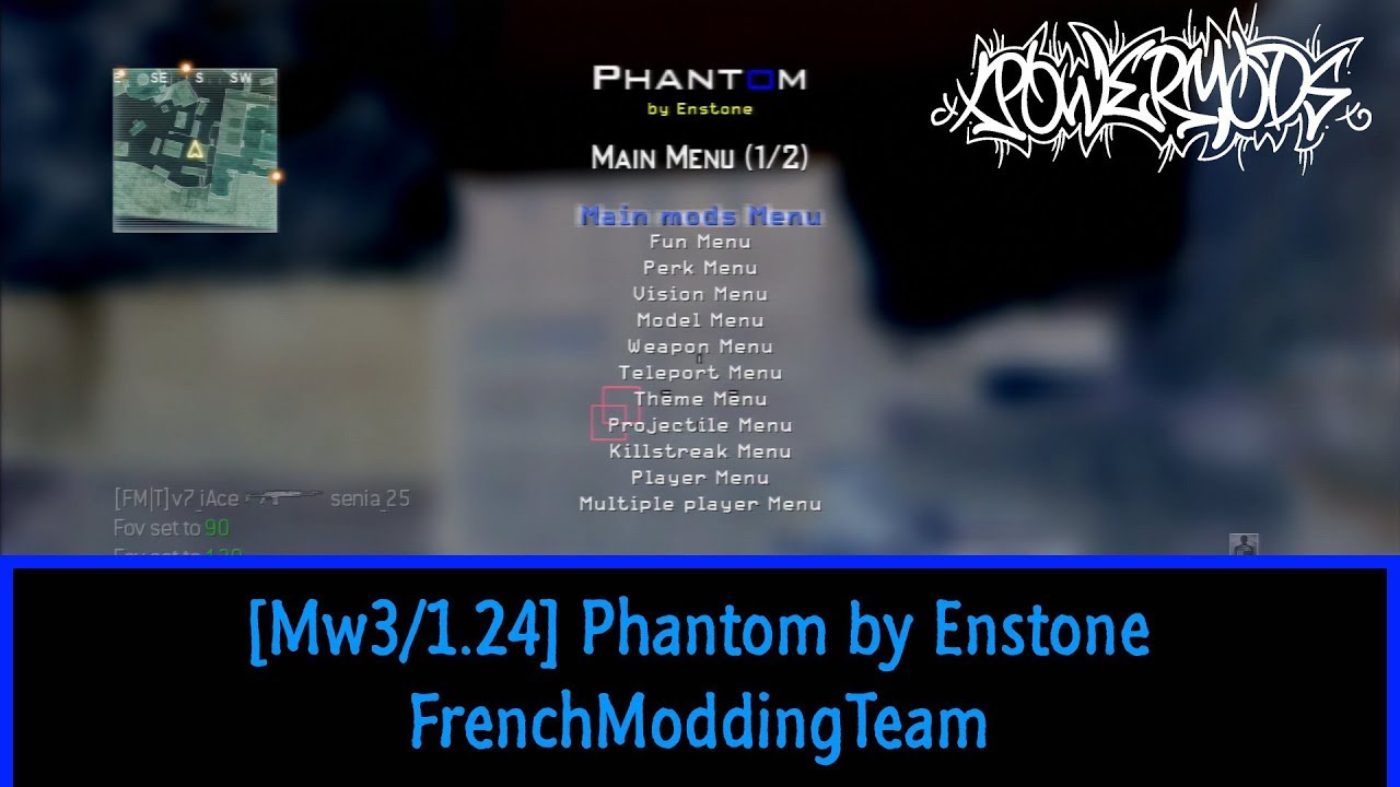 MW3 - Phantom Mod Menu by Enstone (CCAPI) - YouTube