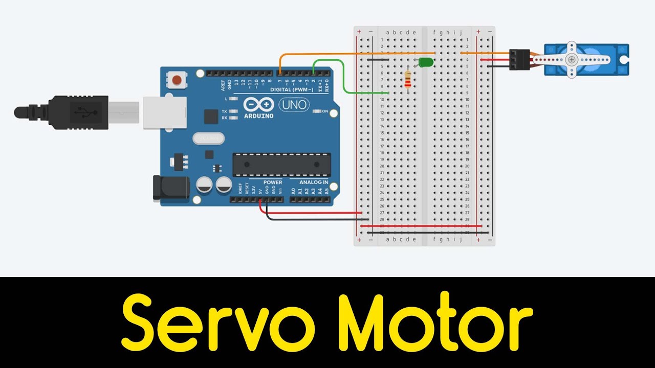 Servo Motor with Arduino in Tinkercad - YouTube