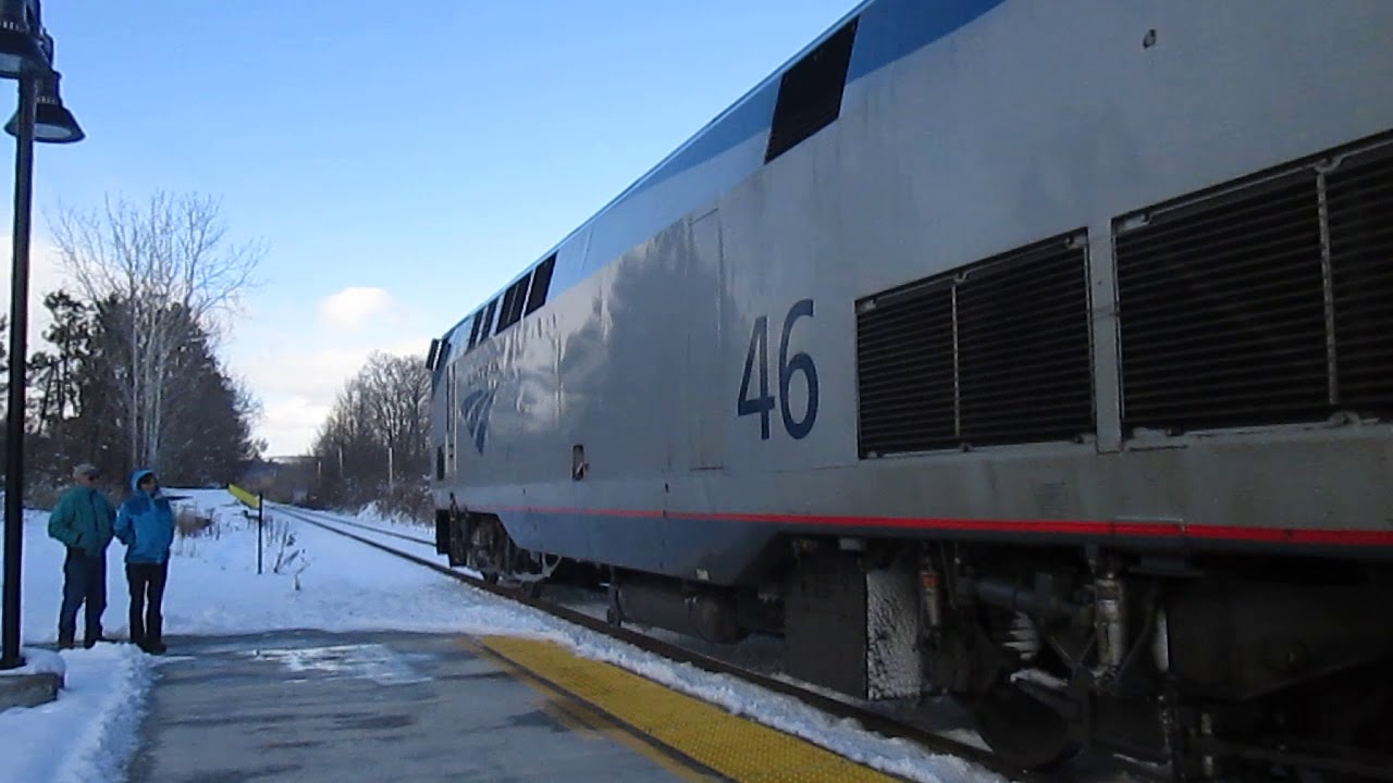 Amtrak 69 with no. 46 leading the way - YouTube
