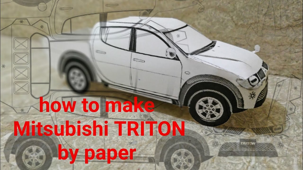 How to make Mitsubishi TRITON by paper - YouTube