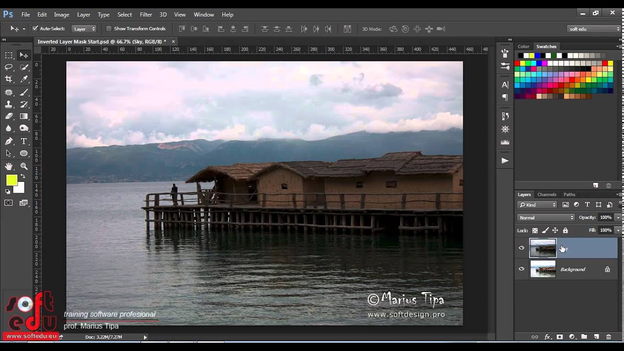 Inverted Layer Mask. Curs Adobe Photoshop CC - YouTube