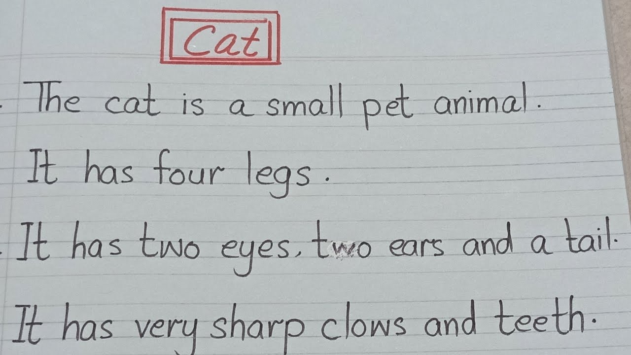 10 Lines about on " Cat" in English || Short essay writing about on ...