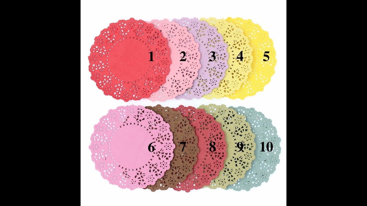 KSCRAFT COLORFUL PAPER DOILIES - YouTube