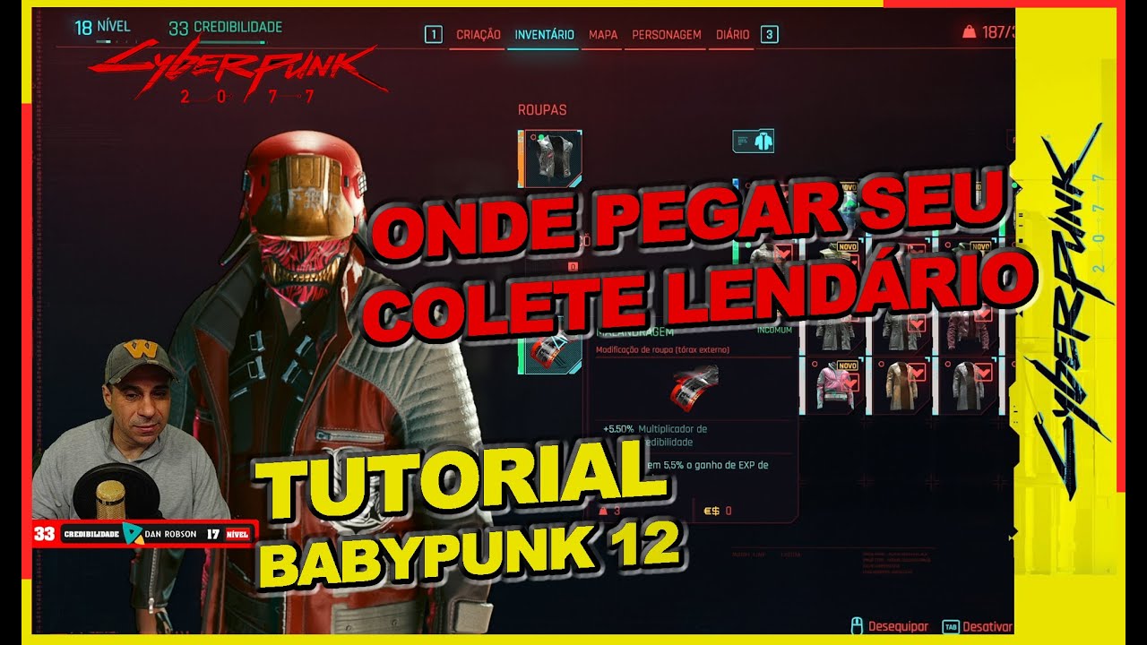 CYBERPUNK 2077 - Tutorial completo BabyPunk 12 - Onde pegar um colete Lendário e uma arma ...