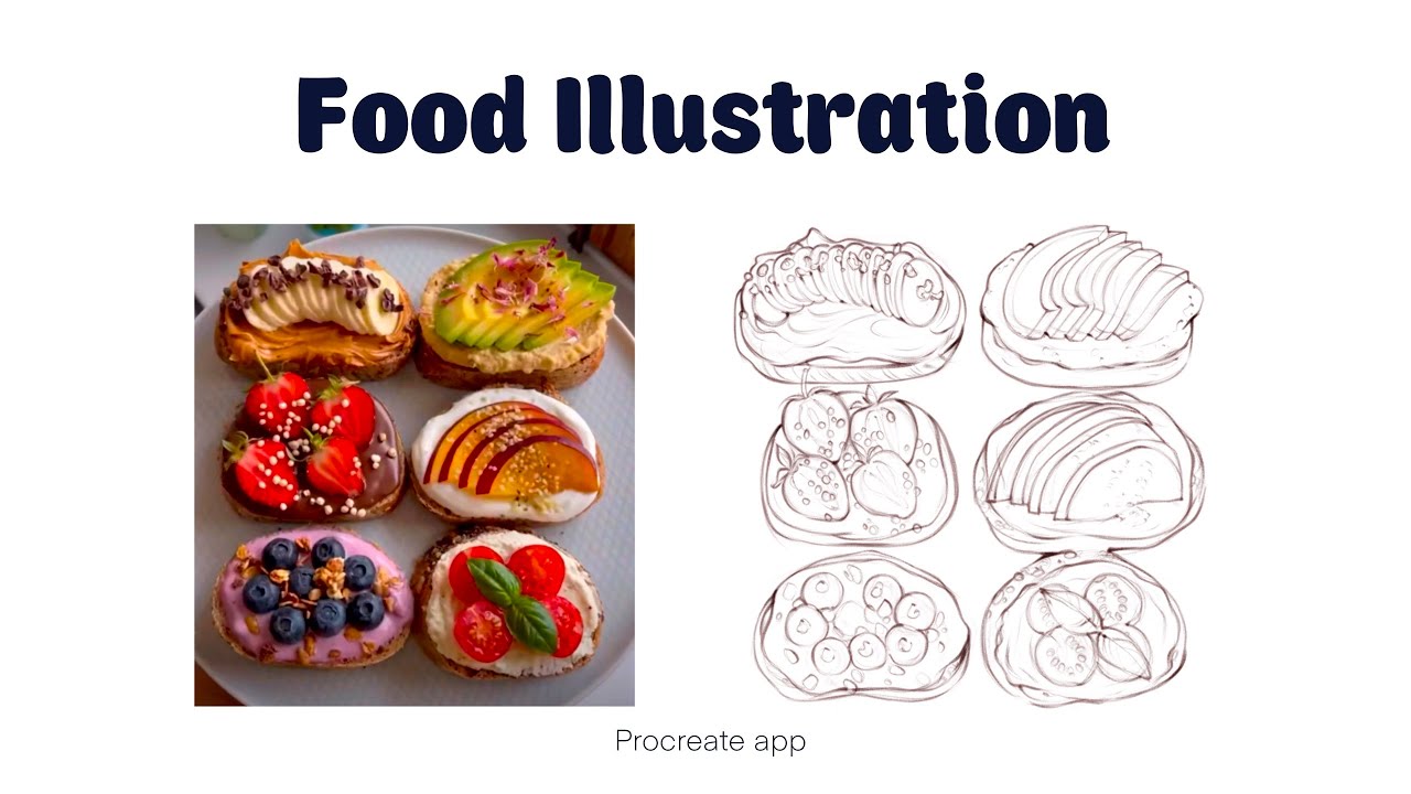 Food Illustration with Procreate: Tutorial for Begginers - YouTube