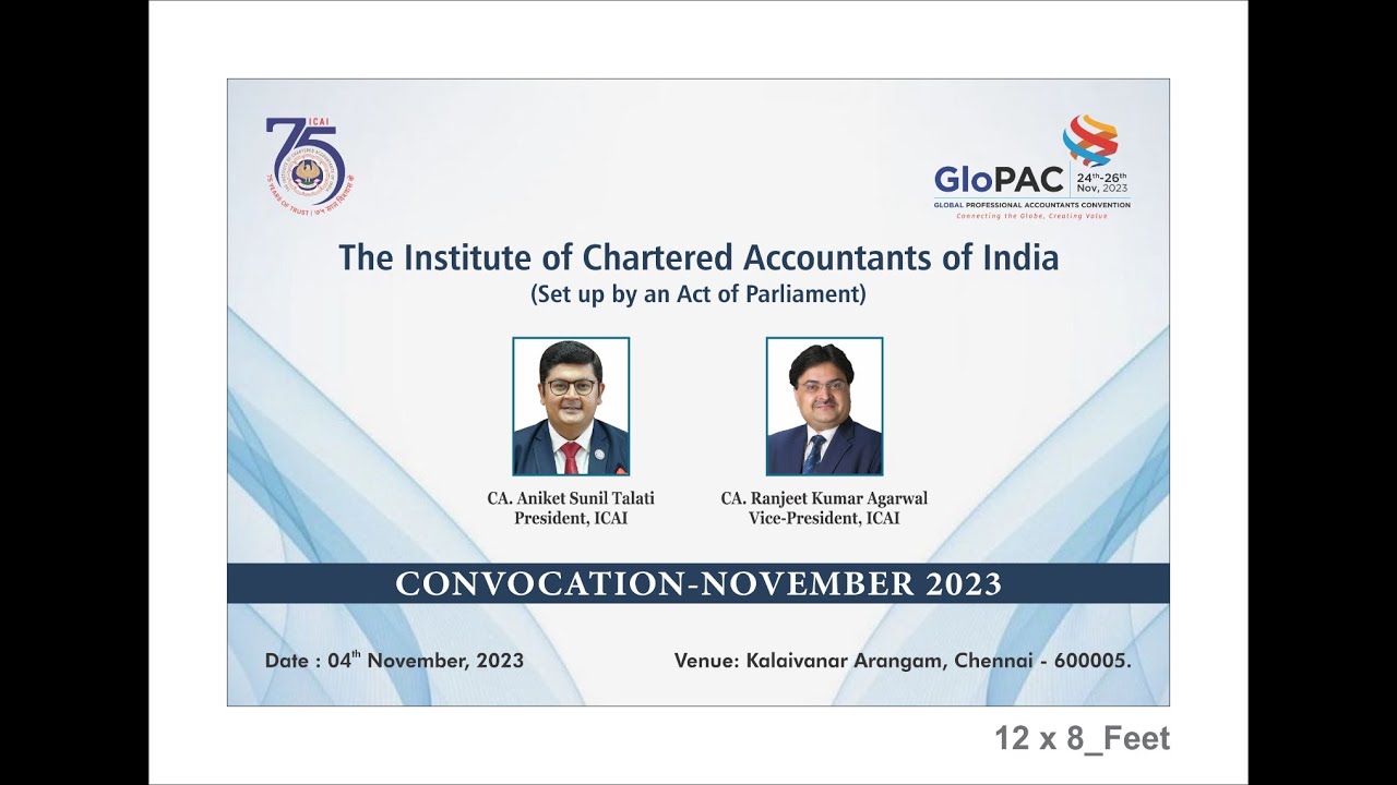 ICAI CHENNAI -CONVOCATION NOVEMBER 2023 - YouTube