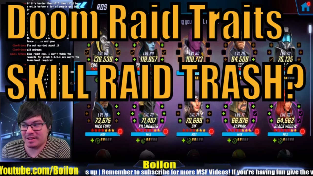 Doom Raid Trait Lane Characters - LETS TALK! Marvel Strike Force - YouTube