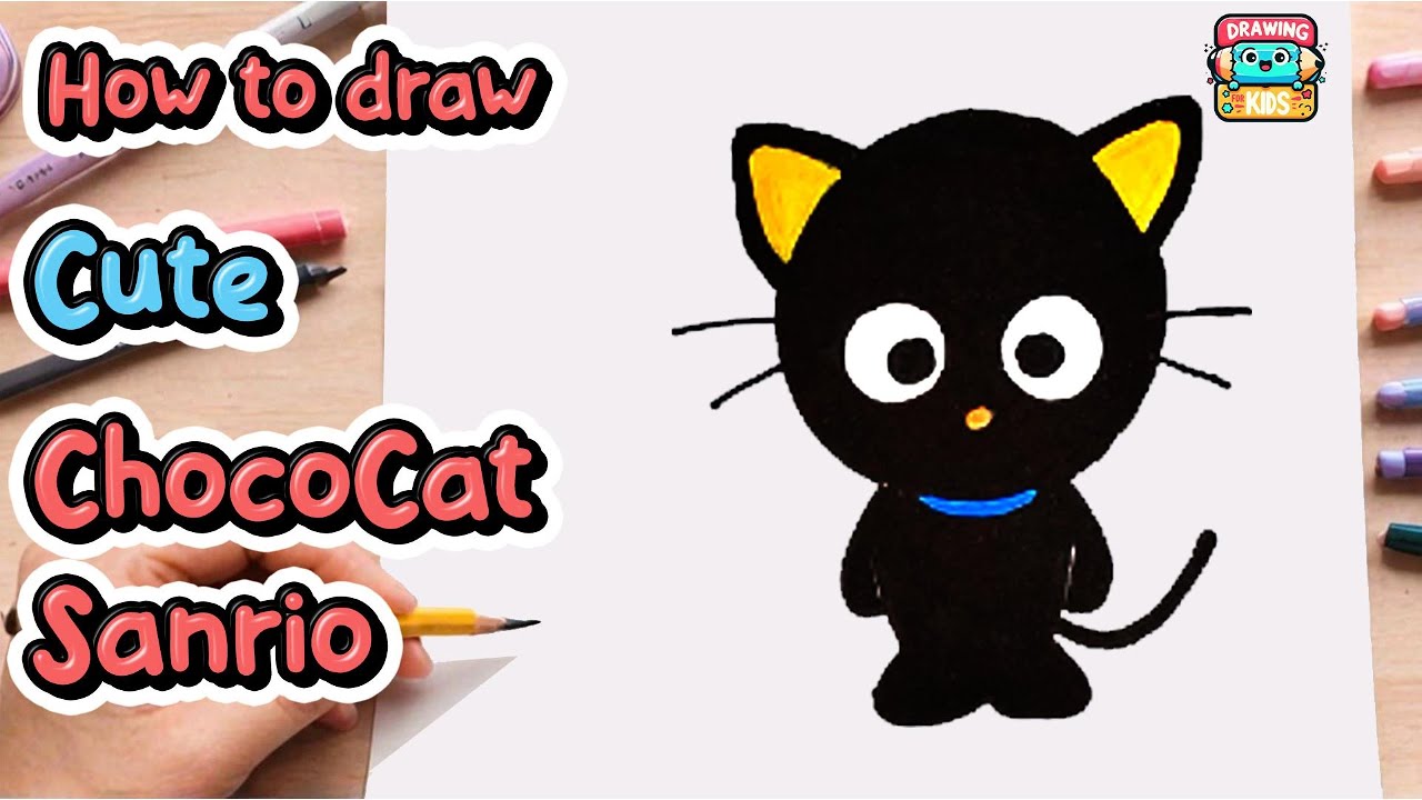 How to Draw Chococat from Sanrio Characters Easily - YouTube