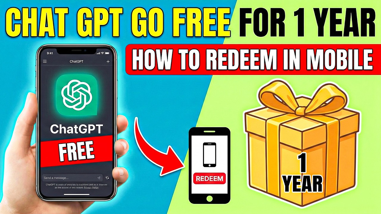 How to Redeem ChatGPT Go Plan Free 1 Year in 2026 | Easy Method to ...