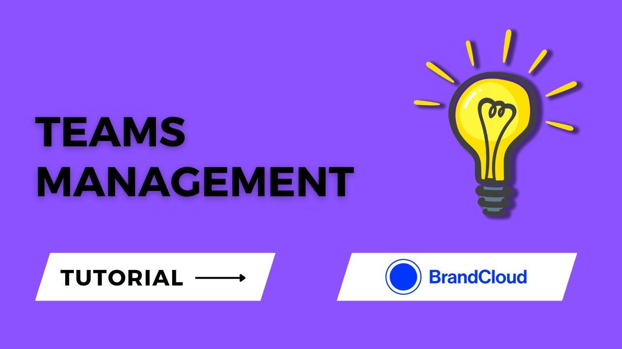 Teams management in BrandCloud - YouTube