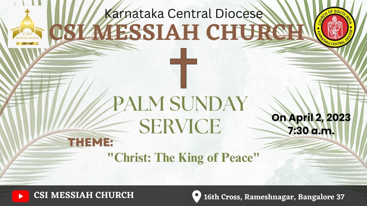 Palm Service On 02/04/2023 7:30 am Bro. Ganana Selvam and Dr. Charls ...