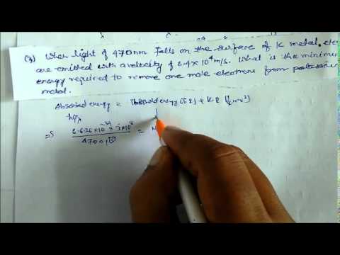 Photoelectric Effect 1 Solved Numericals - YouTube