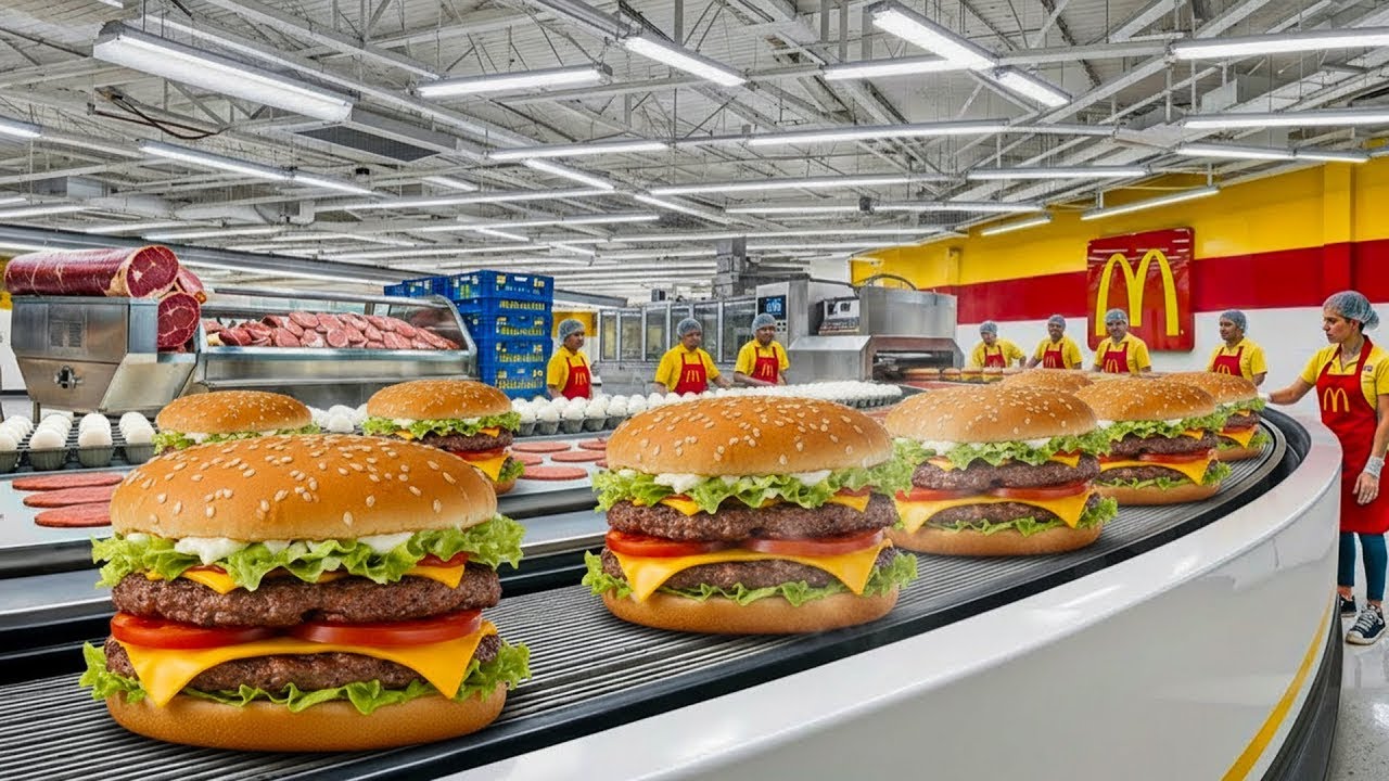 Inside McDonald's Hamburgers Factory | Factory Process | how to make ...