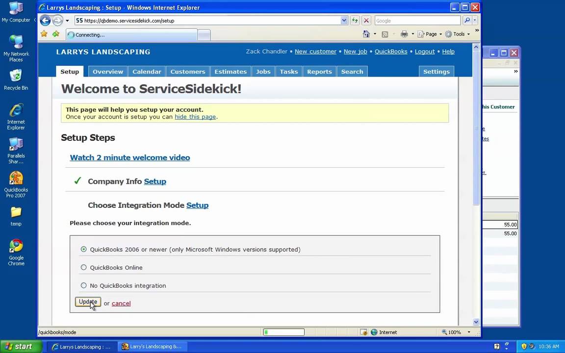 ServiceSidekick QuickBooks Integration Setup - YouTube