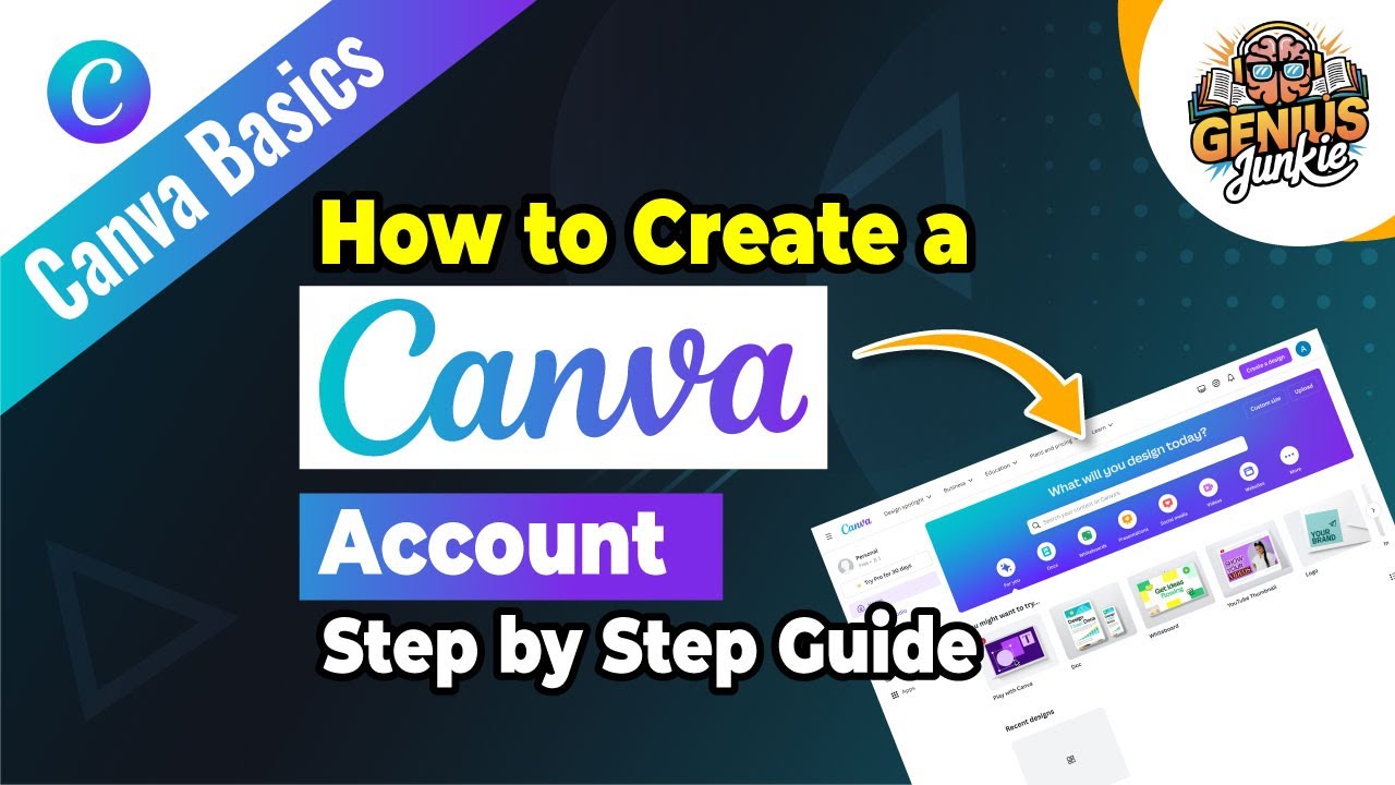 How to Create a Canva Account Step by Step Guide | Genius Junkie - YouTube