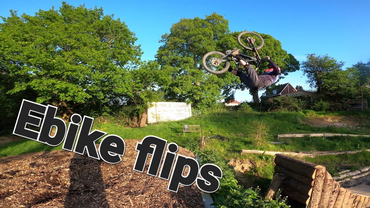 Learning how to backflip my Ebike. - YouTube