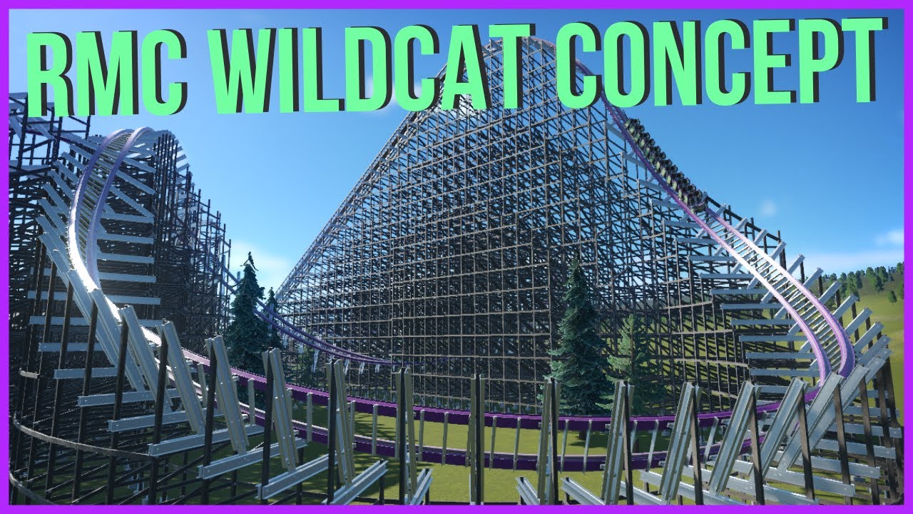 MOST INVERSIONS on any Hybrid Coaster! RMC Wildcat Concept - Ghost Cat ...