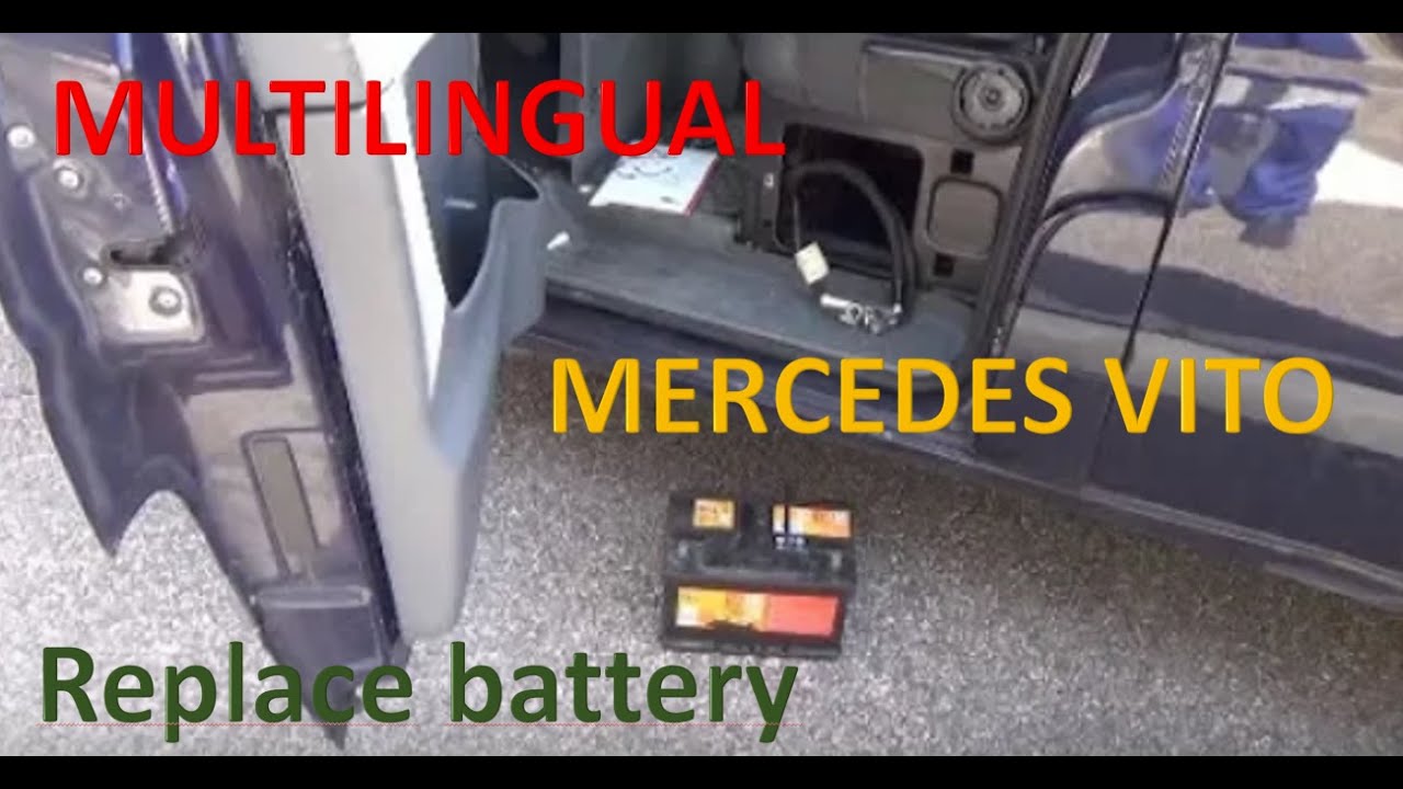 How to replace the battery Mercedes VITO W639 - YouTube